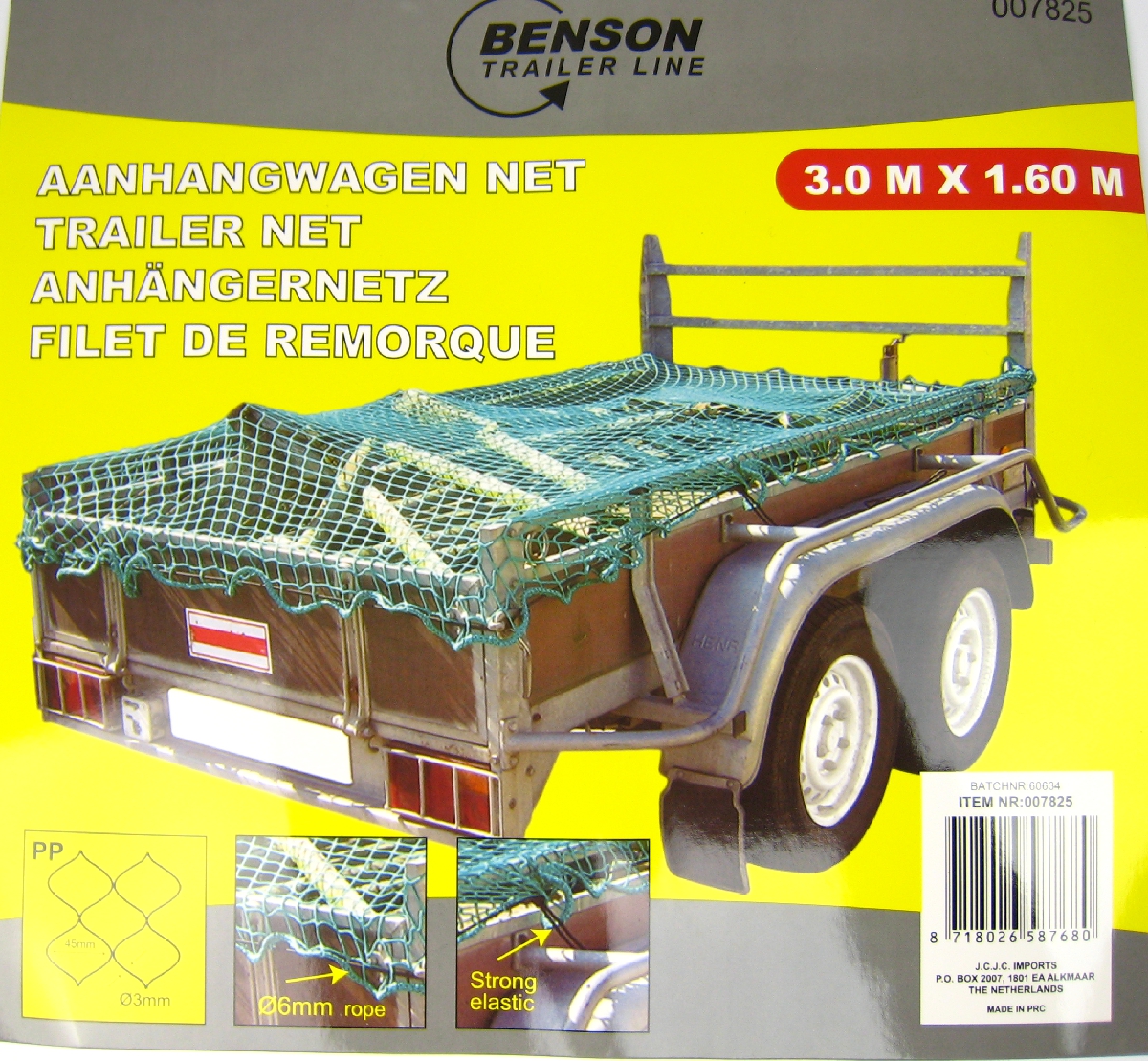 Anh nger Netz 3 X 1 6m Anh ngernetz Gep cknetz Sicherheitsnetz